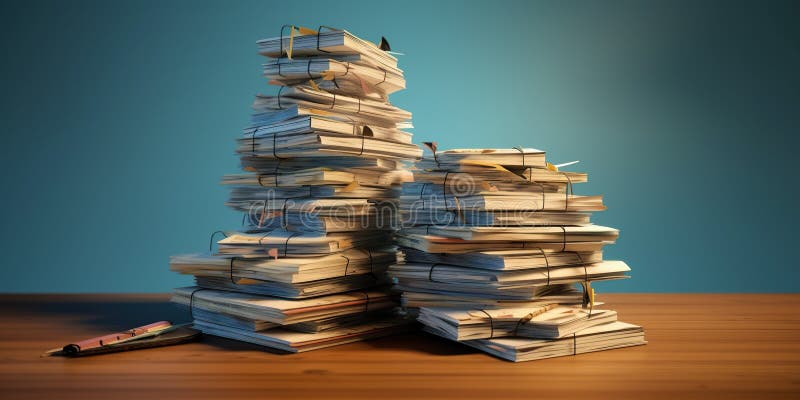 A Stack of Insurance Claim Forms, Concept of Document Handling, Created ...