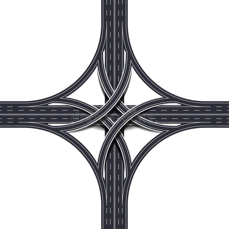 Stack Interchange Four Level, Four Way Interchange with Loop Ramps ...
