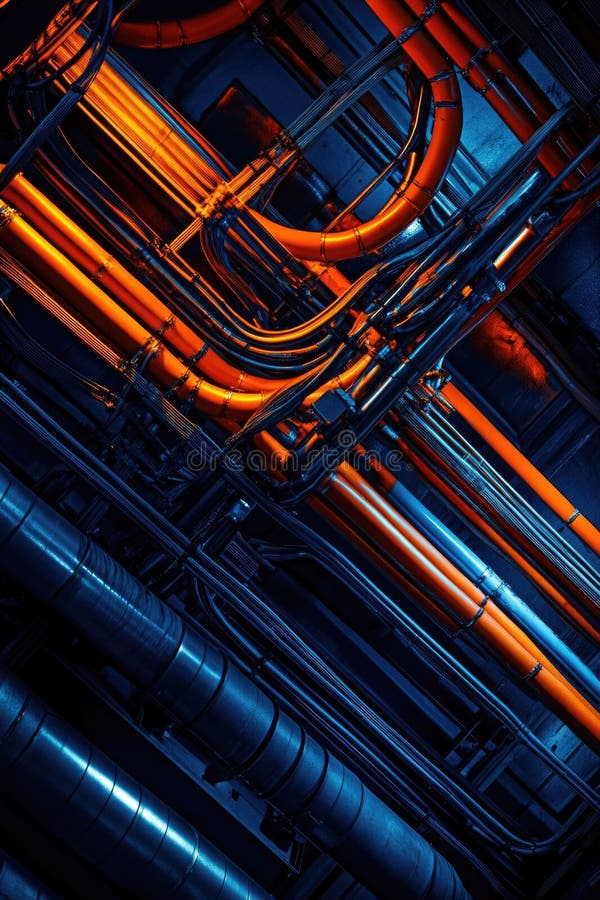 Connected Pipe Piles stock image. Image of storage, piles - 379122343