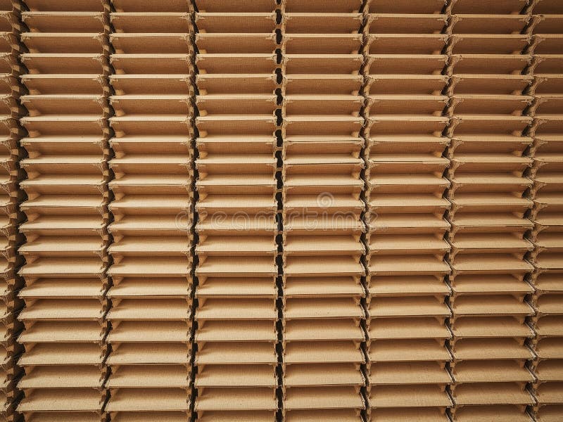 Stack of Interlocking Cardboard Packaging Dividers, CloseUp Detailed ...