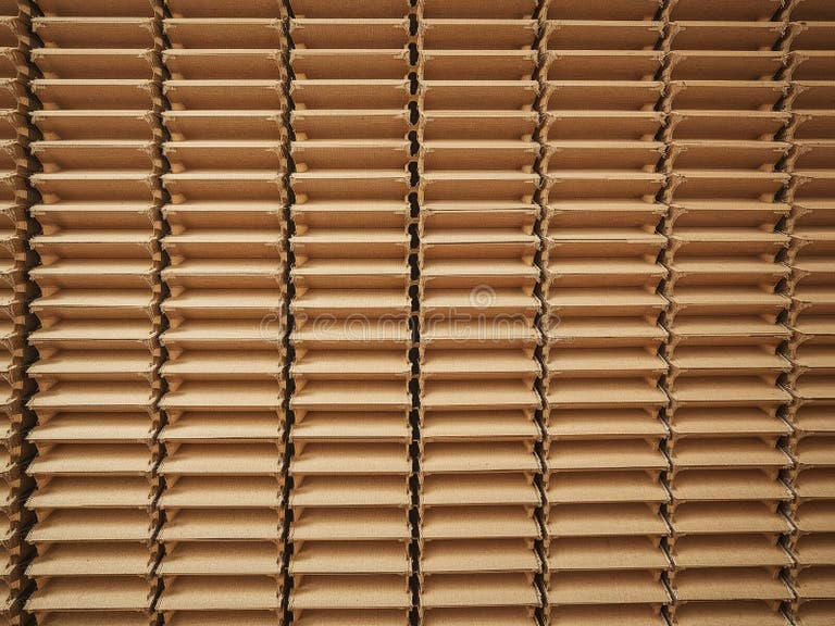 Stack of Interlocking Cardboard Packaging Dividers, CloseUp Detailed ...