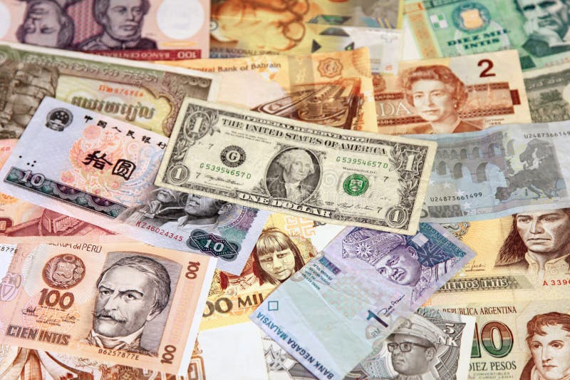 Stack of International Banknotes Stock Photo - Image of exchange, note ...