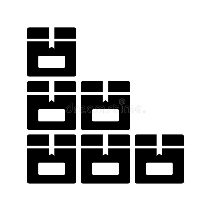 Stack Inventory Icon Logistic Symbol Isolated Element Vector ...