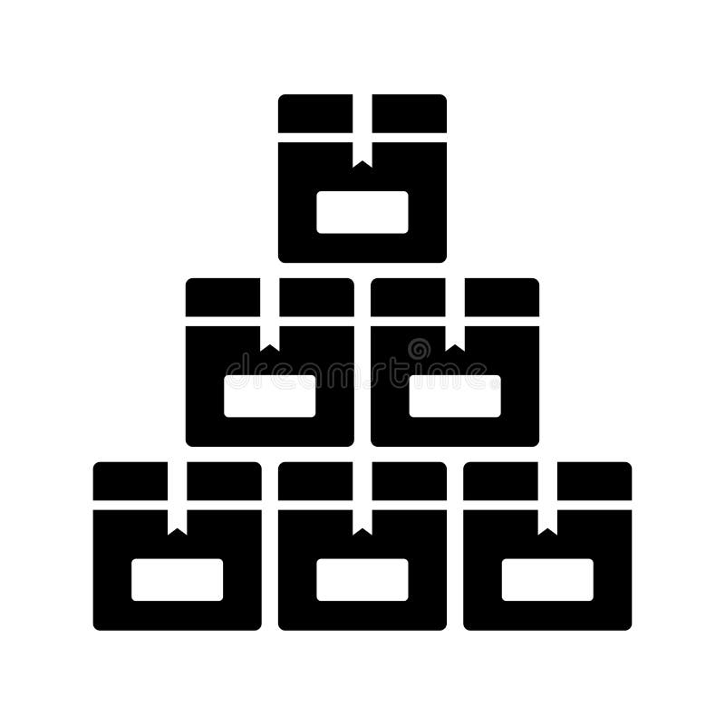 Stack Inventory Icon Logistic Symbol Isolated Element Vector ...