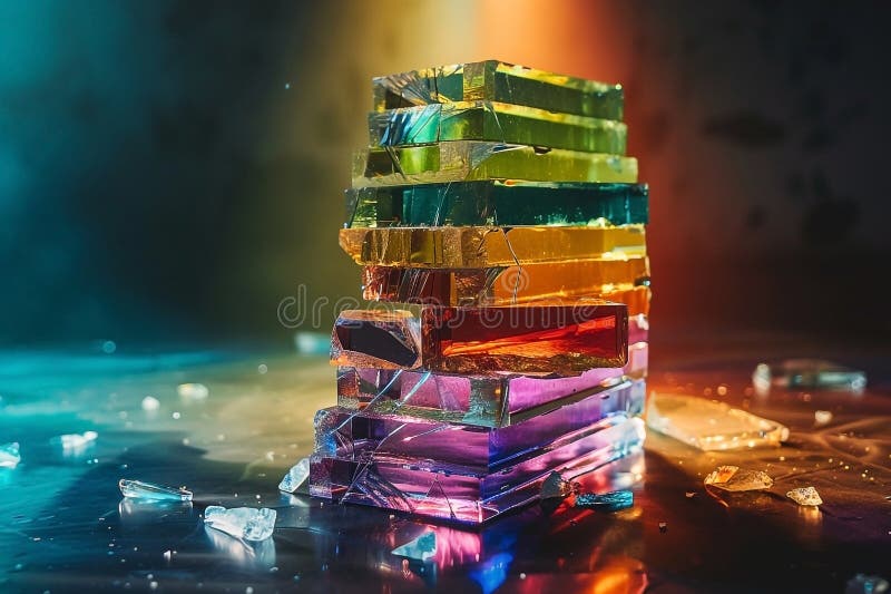 Scattered Iridescent Glass Shards Stock Illustrations – 105 Scattered ...