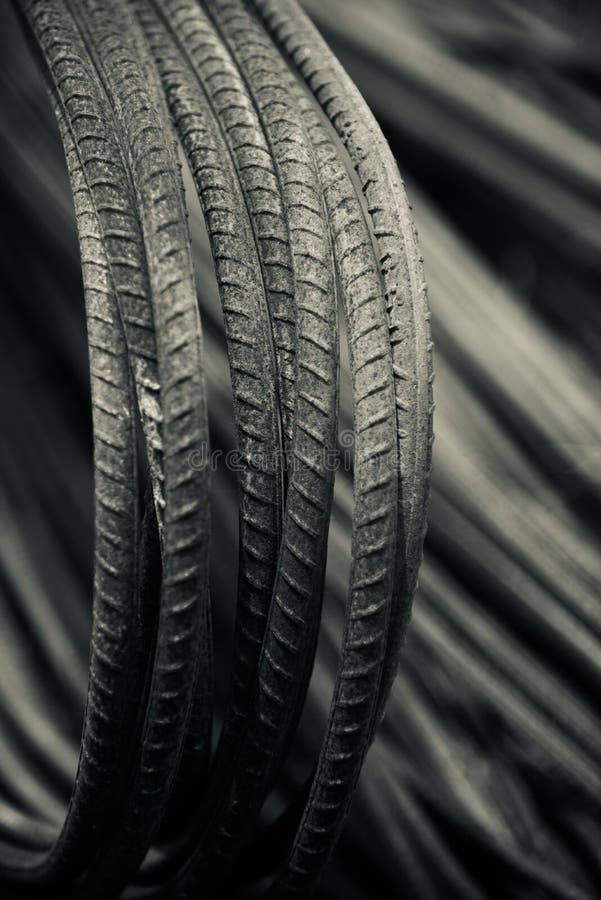 Stack of Iron Bars Around a Construction Site Stock Image - Image of ...