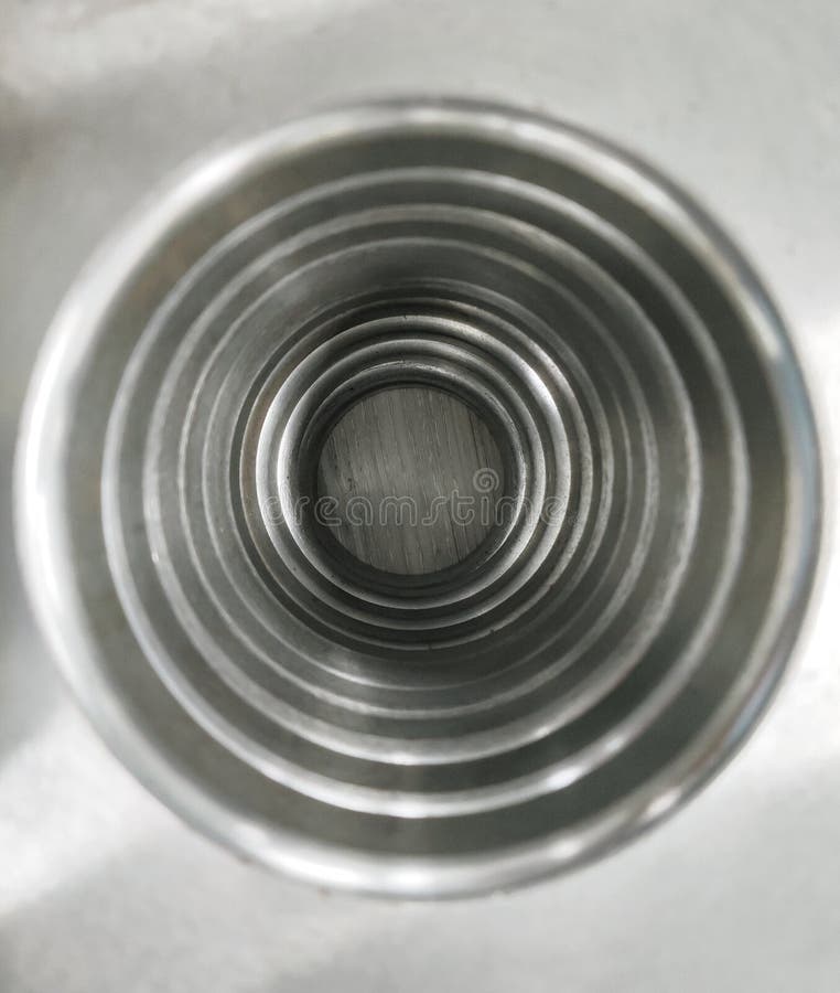 Stack of Iron Circle Make an Art Stock Photo - Image of iron, grey ...