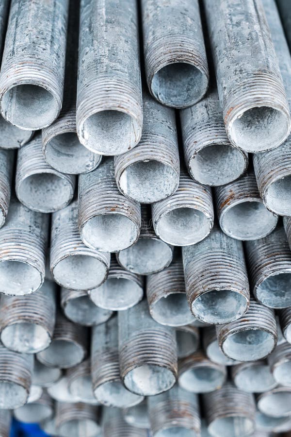 Stack of iron pipes stock photo. Image of joist, construction - 41493370