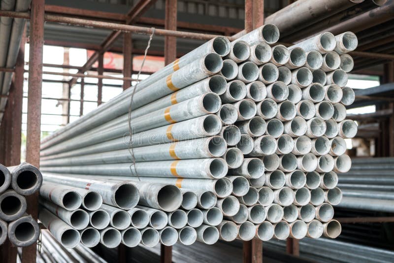 Metal Pipes and Angle Iron Stack Stock Image - Image of joist ...