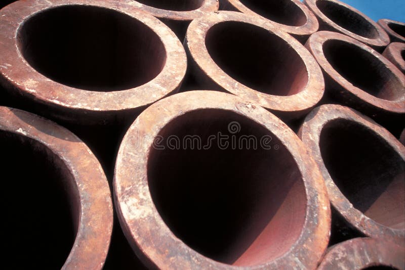 Stack of iron tubes stock photo. Image of pipes, iron - 3217426