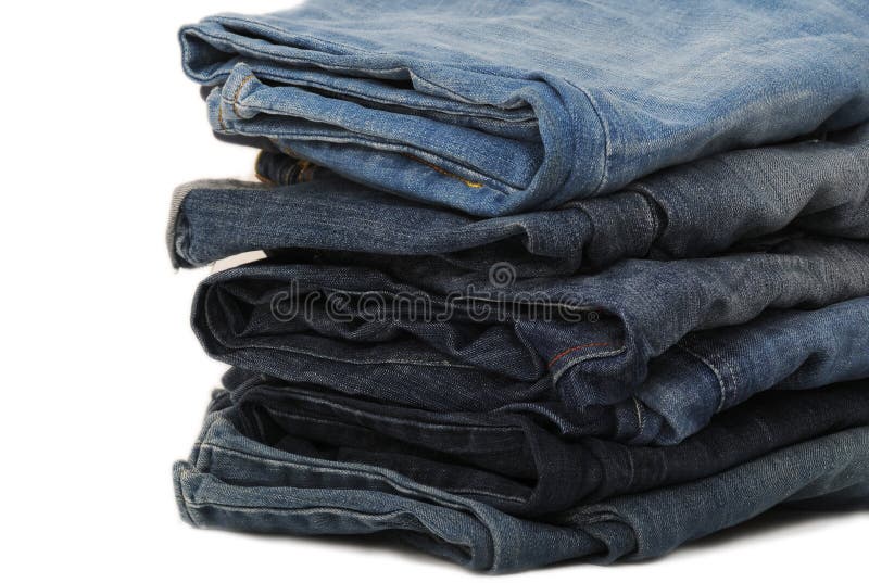 Stack of jeans stock photo. Image of macro, backgrounds - 9636442