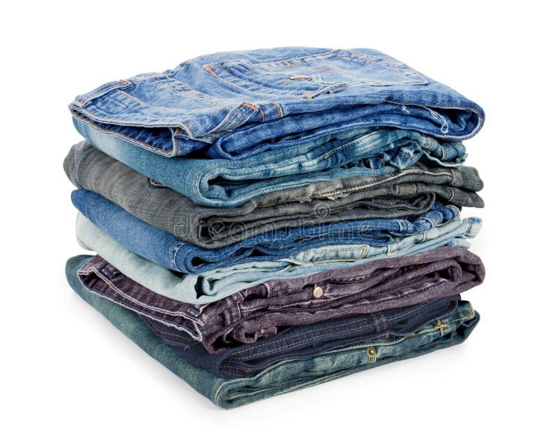 Stack of jeans stock image. Image of pile, fold, group - 55497417