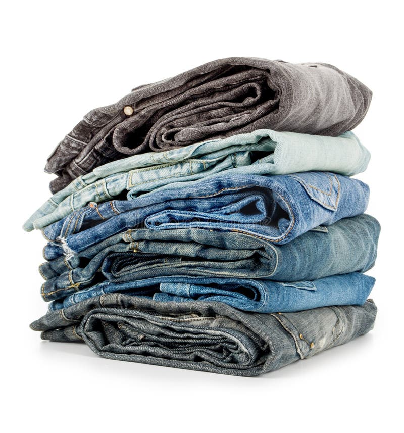 Stack of jeans stock image. Image of pile, fold, group - 55497417