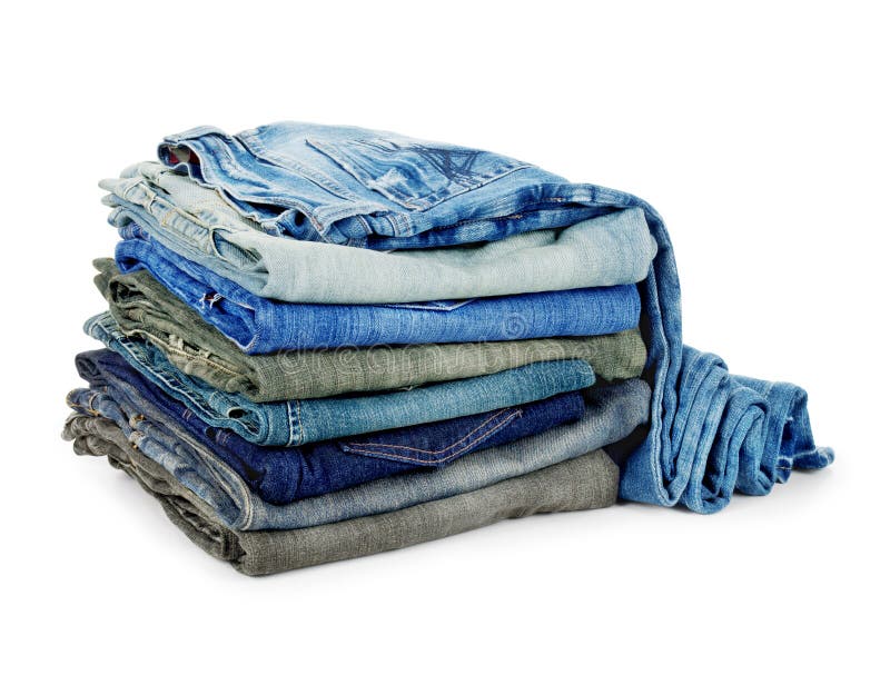 Stack of jeans stock photo. Image of cloth, pocket, fabric - 55498590