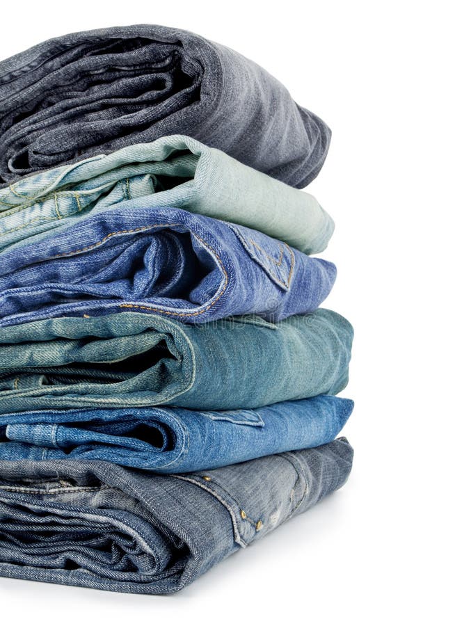 Stack of jeans stock image. Image of pile, fold, group - 55497417