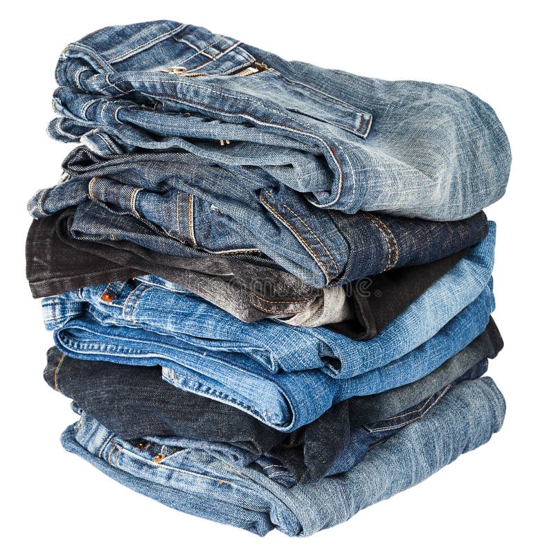 Stack of jeans stock image. Image of casual, group, pocket - 65550685