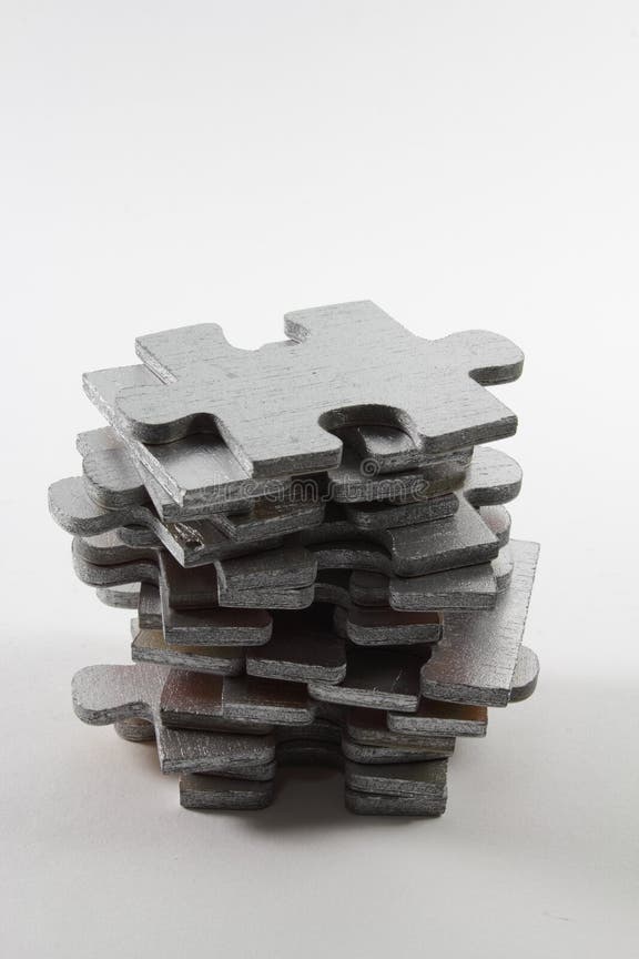 Stack of Jigsaw Puzzle Pieces Stock Photo - Image of life, white: 68187848