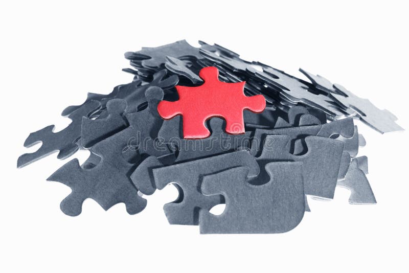 Stack of Jigzaw Puzzle Pieces Stock Photo - Image of competition ...