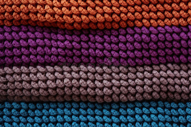 Stack of Knitted Colorful Warm Sweaters. Wool Fabric Texture. Closeup ...