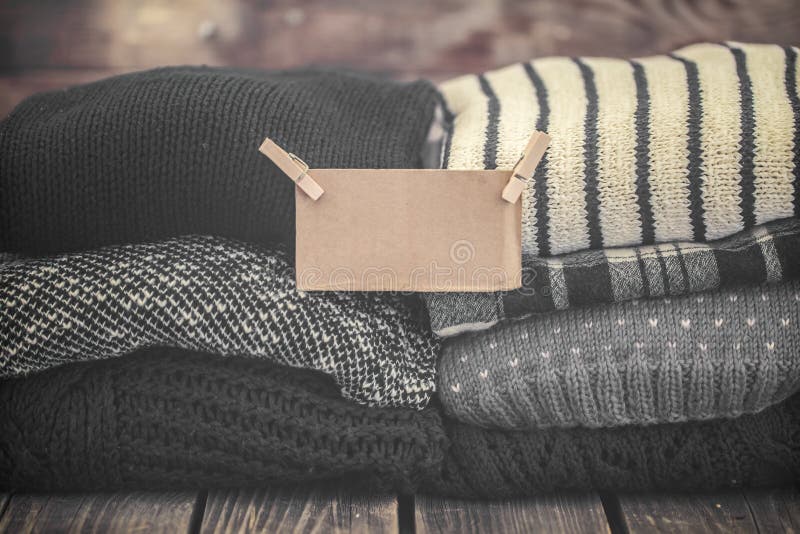 A Stack of Knitted Sweaters Stock Photo - Image of cashmere, interior ...