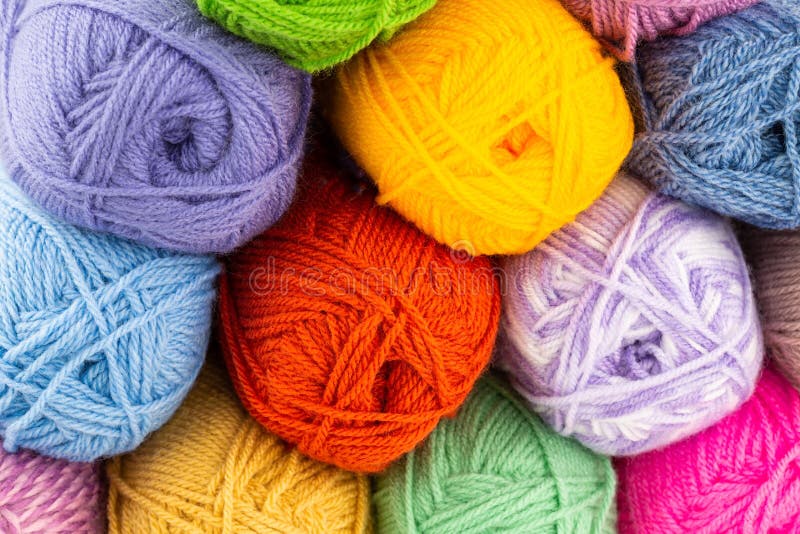 Stack of Knitting Yarn Clews Stock Photo - Image of needlework ...