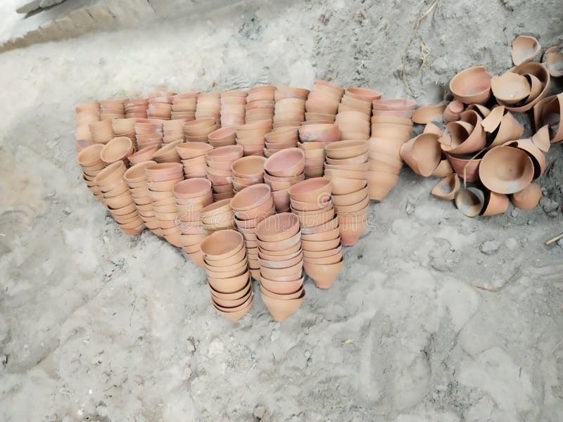 Kulhad Cup (traditional Handle-less Clay Cup) from India Filled with ...