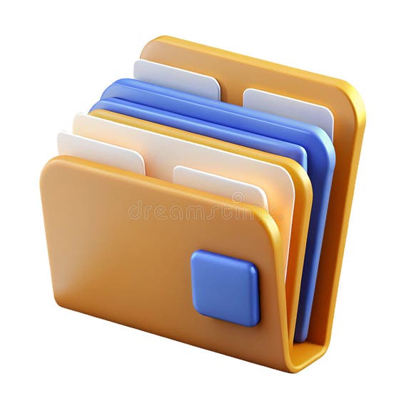 Stack of Labeled File Folders Stock Illustration - Illustration of ...