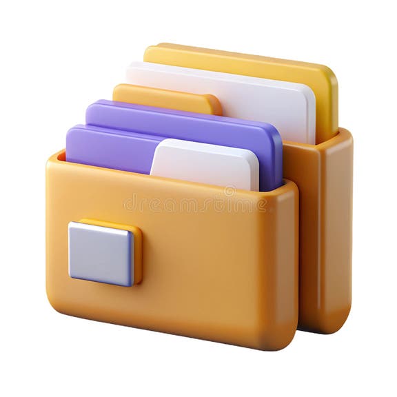 Stack of Labeled File Folders Stock Illustration - Illustration of ...