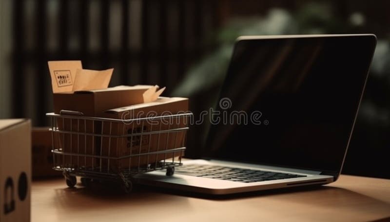 Stack of Laptops and Paperwork on Desk Generated by AI Stock ...