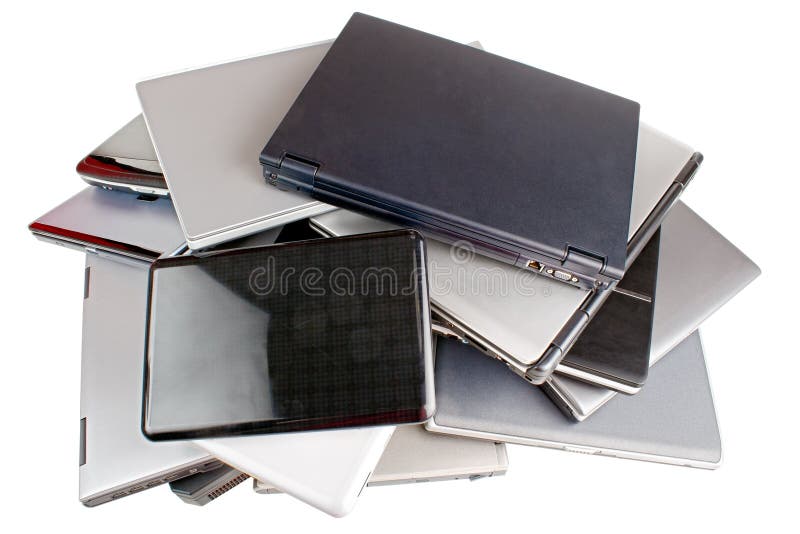 Pile of laptops stock image. Image of ewaste, pile, recycle - 27679855