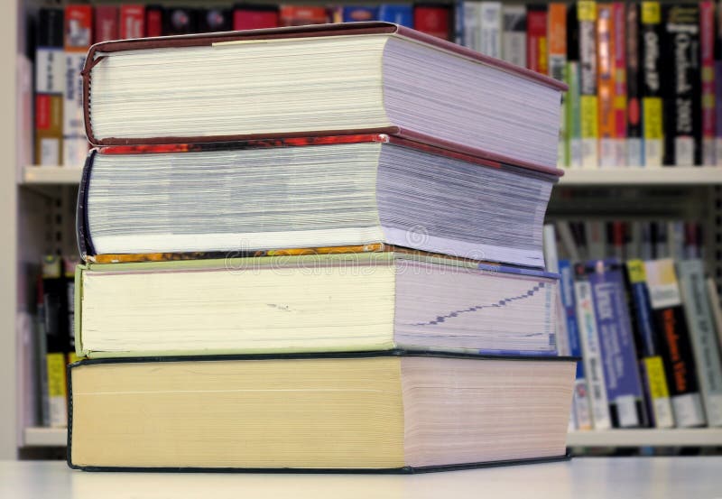Stack of large books stock image. Image of books, colors - 7369209