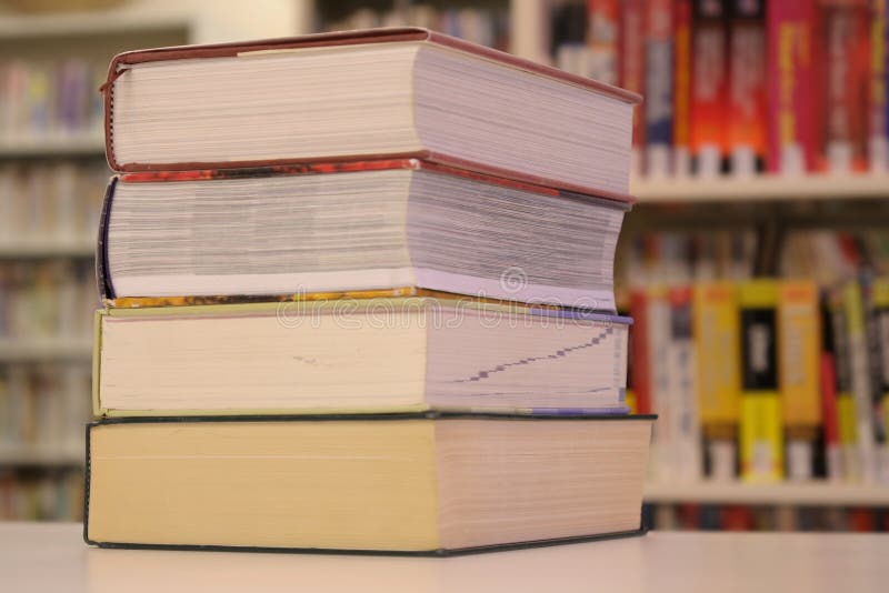 Stack of Large Books - Angle View Stock Image - Image of large ...