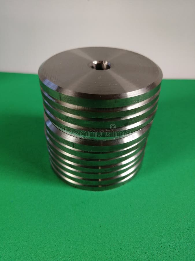 Stack of Large Stainless Steel Washers Stock Image - Image of surface ...