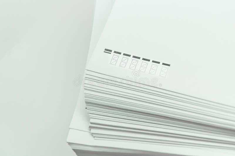 A Stack of Large White Postal Envelopes. Packaging for Letters and ...
