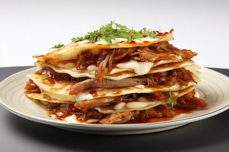 A Stack of Lasagna Stacked on Top of Each Other. Peking Duck, Chinese ...
