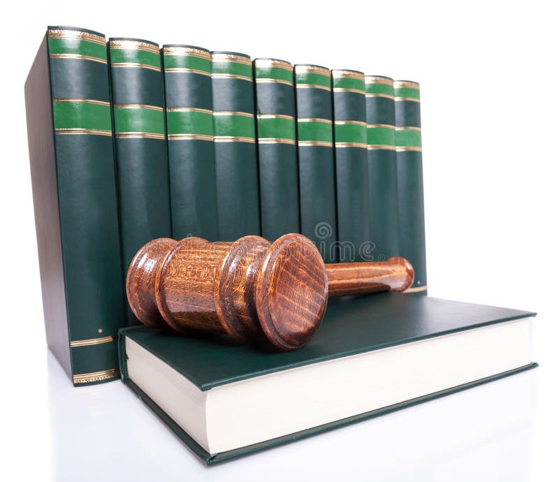 Stack of Law Books and a Judge Gavel Stock Photo - Image of library ...