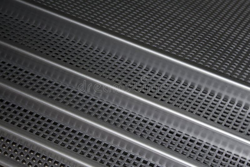 Stack of Layered Up Half Processed Perforated Iron Steel Sheet Pieces ...