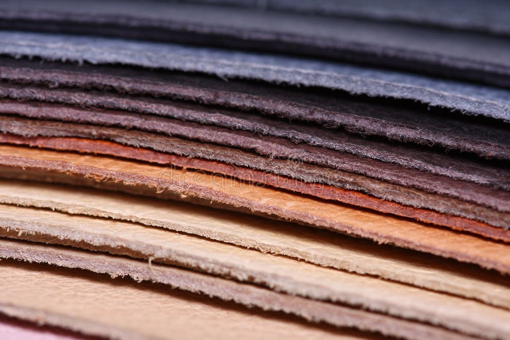 Stack of leather stock photo. Image of suede, close, samples - 11152212