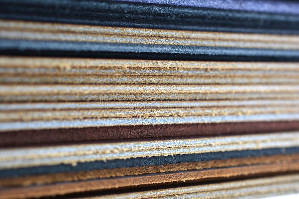 Stack of leather stock photo. Image of manufacture, stack - 53192338