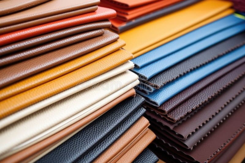 Stack of Leather Samples for Car Upholstery Stock Photo - Image of ...