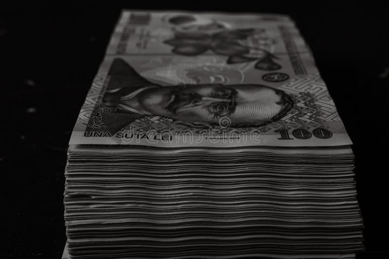 Stack of LEI Romanian Money. RON Leu Money European Currency Stock ...