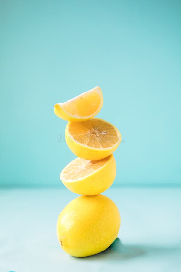 Stack Lemons in Basket Looks Fresh Stock Photo - Image of arranged ...