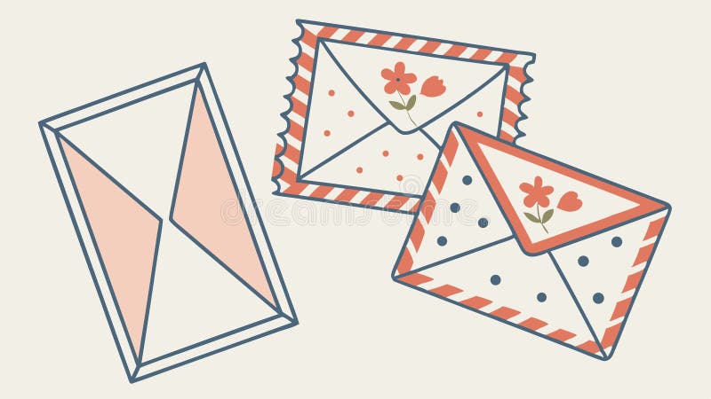 Stack of Postal Envelopes. 3D Illustration Stock Illustration ...