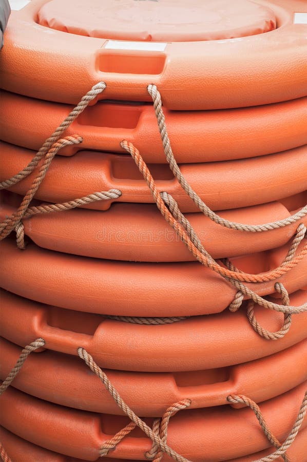 Stack of life buoys. stock image. Image of life, concept - 52297283