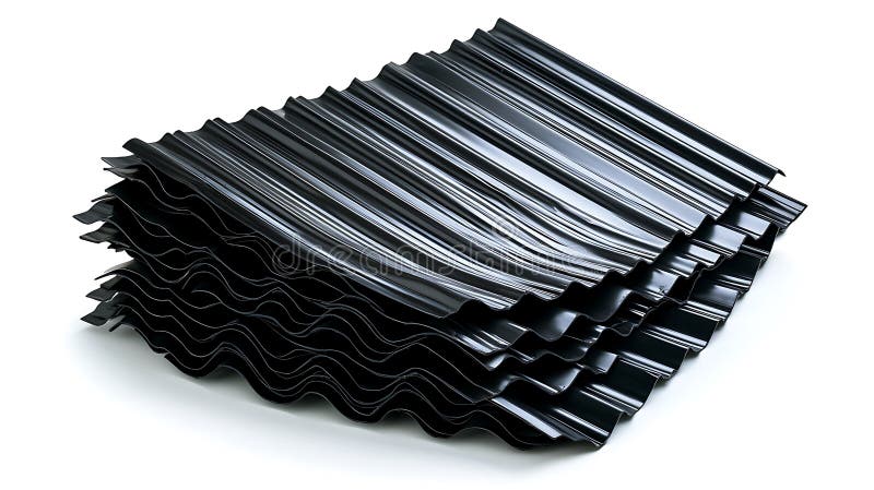 Stack of Lightweight Metal Roofing Sheets Stock Illustration ...