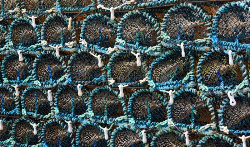 Stack of lobster pots stock photo. Image of equipment - 2316230