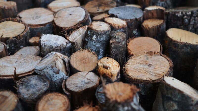 Stack of Logs As Burning Material, Firewood Stock Image - Image of fire ...