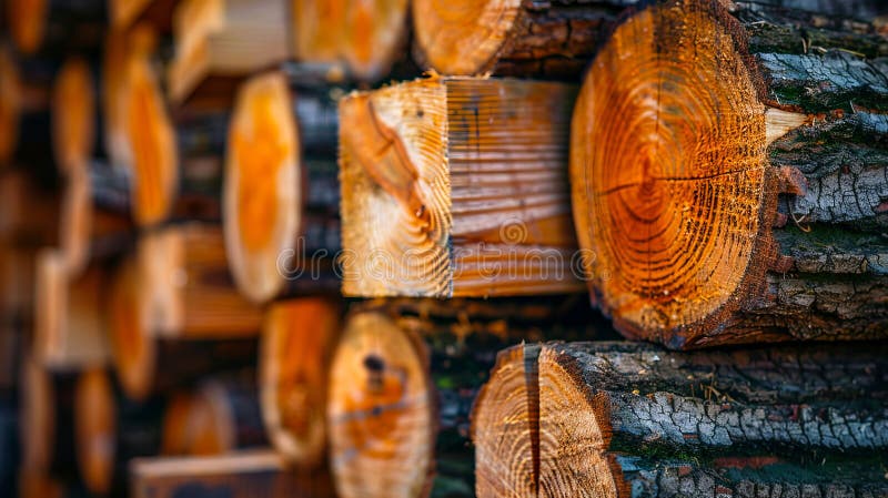 A Stack of Logs with Different Sizes Stock Photo - Image of stack ...