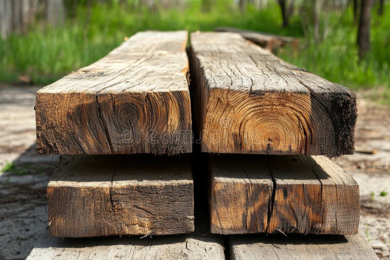 A Stack of Logs from Felled Trees beside a Forest Road. Stacks of ...