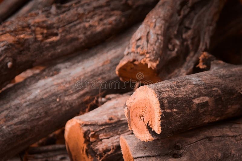 Stack of Logs for Firewood. Rustic, Countryside Lifestyle Background ...